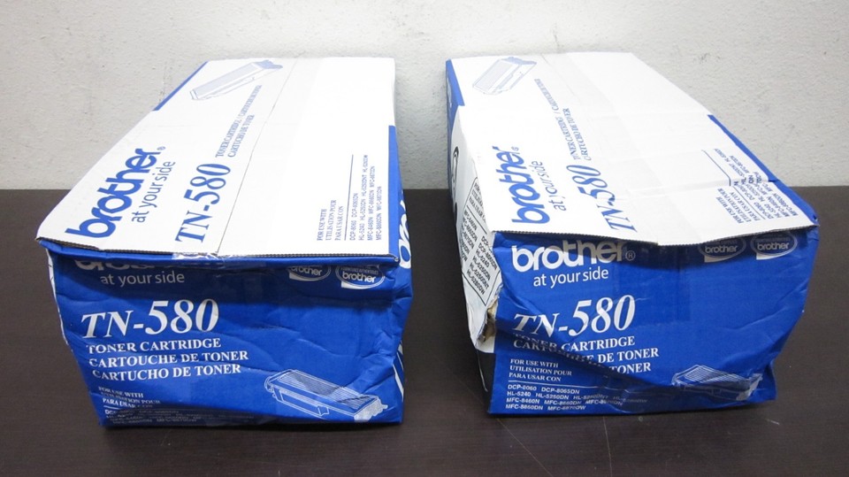 2PK Brother TN-580 Black Toner HL-5270 MFC-8660DN MFC-8860DN NEW ...