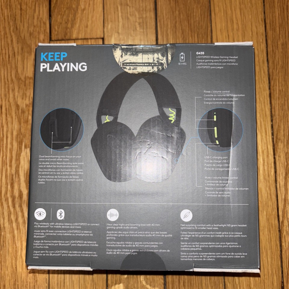 Logitech G435 Wireless Gaming Headset for Sony PlayStation 5 - Black ...