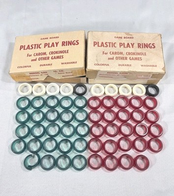 Vintage Replacement Set Carrom PLASTIC Game Pieces Parts Rings | eBay