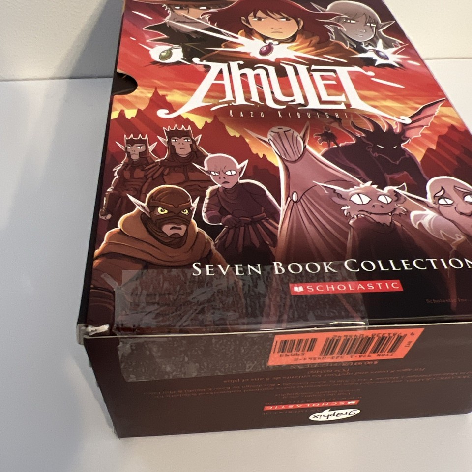 Amulet Box Set Books #1-7 Kazu Kibuishi Collection Graphix Scholastic ...