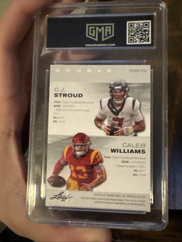 C.J Stroud & Caleb Williams Leaf Exclusive Double Rookie Card #ERE-02 ...
