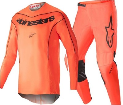 Alpinestars Fluid Lurv Motocross Kit Combo - Orange | eBay UK