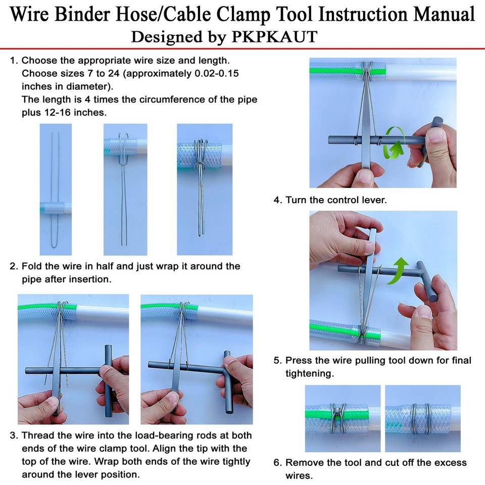 Manual Wire Binder Hose Clamp, Old Tool Reborn the Clamper, Stainless ...