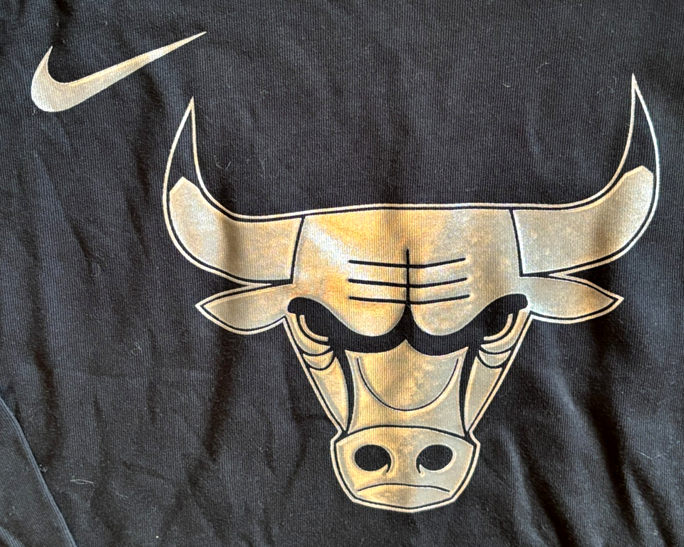 Nike Shirt Chicago Bulls Black Long Sleeve Size Womens S Loose Fit NEW ...