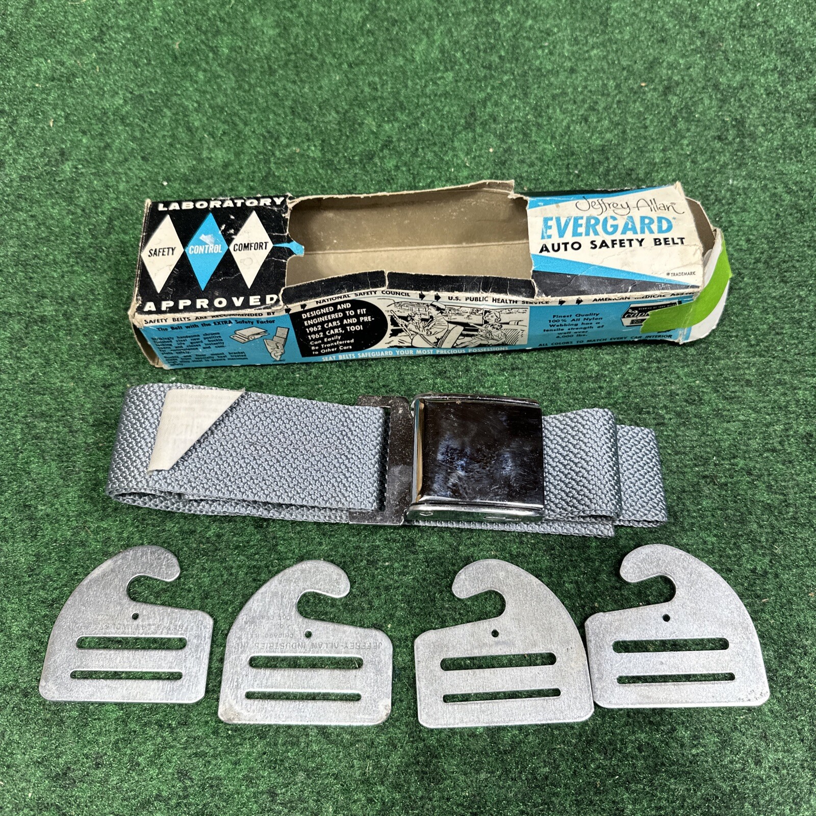 Vintage Jeffery Allan Evergard Auto Safety Seat Belt | eBay