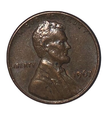 1967 Lincoln Penny No Mint Mark - RARE Error L & W on rim | eBay