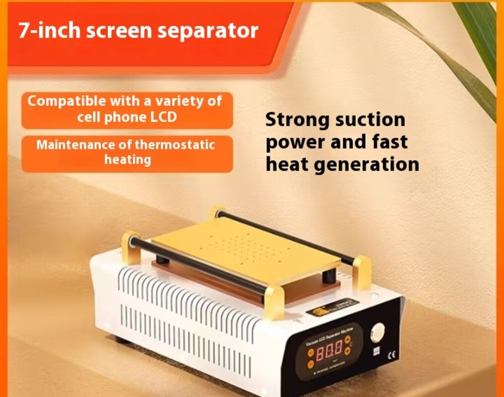 7 Inch Electrical LCD Screen Separator Built-in Vacuum Pump Screen ...