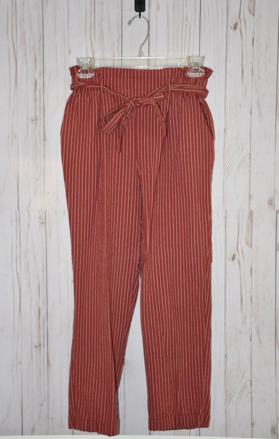 Sienna Sky Dark Salmon Linen Pants w/ Paperback Waist… - Gem