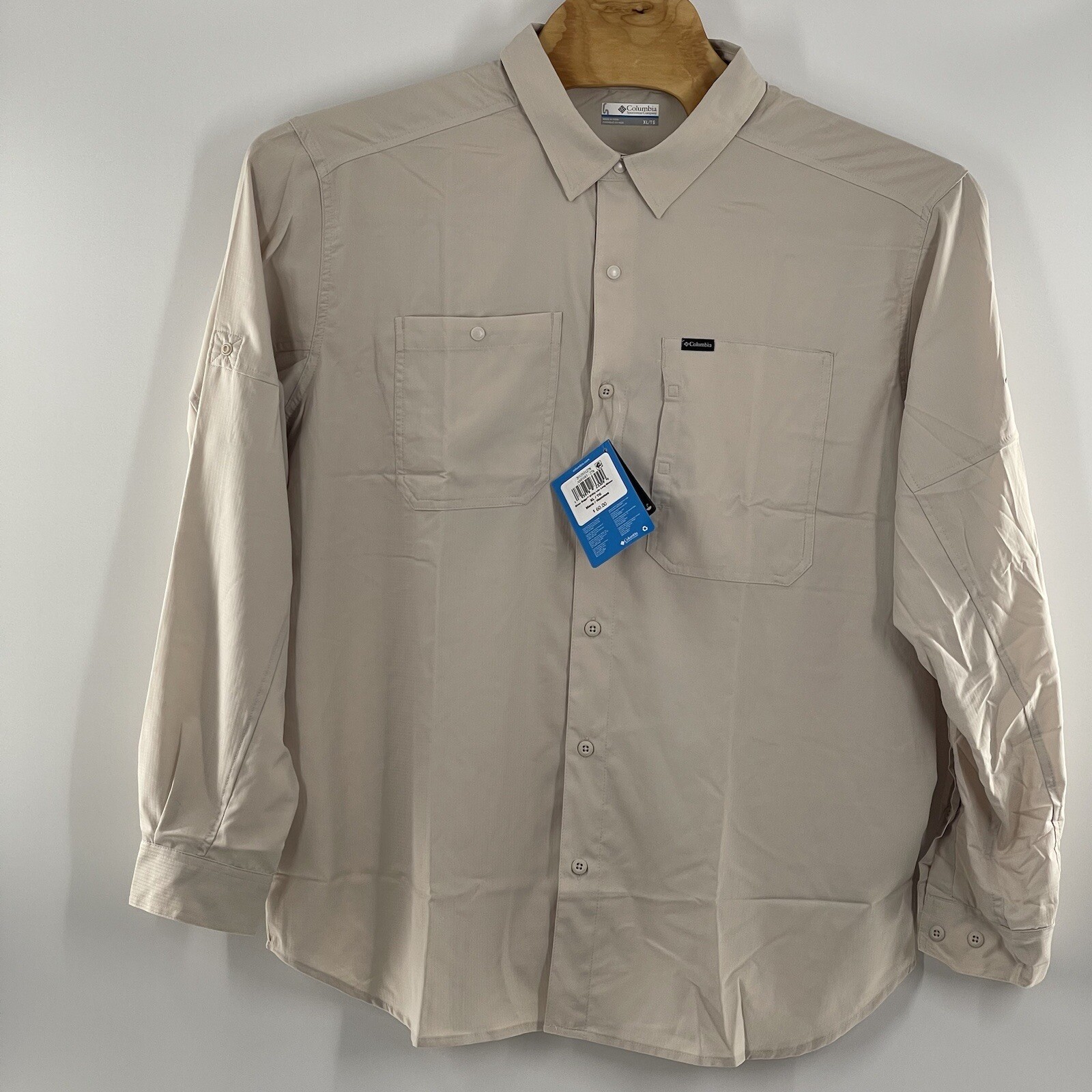 NEW $60 COLUMBIA MEN Silver Ridge Utility Lite Long Sleeve Shirt XLTG ...