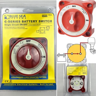 Blue Sea 9003E E-Series Master Battery Switch Single Circuit ON/OFF ...
