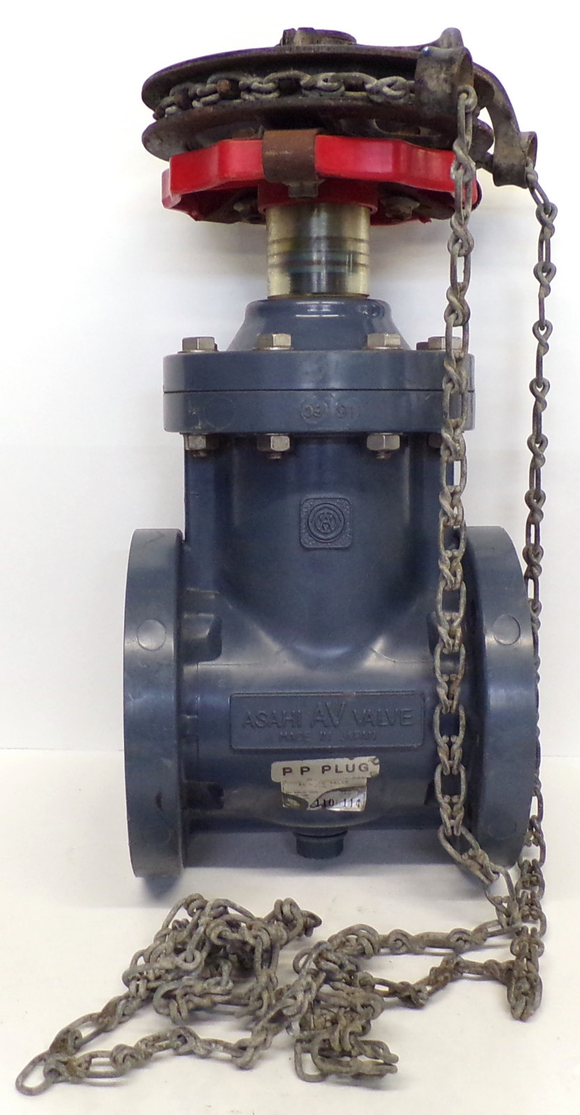 ASAHI 3" AV GATE VALVE FLANGED PVC 1100114 TYPE C, W/1-1/2" BABBITT ADJ ...
