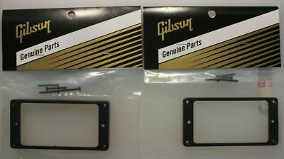 GIBSON® Black Pickup Rings Set Les Paul SG ES Humbucker w/screws ...