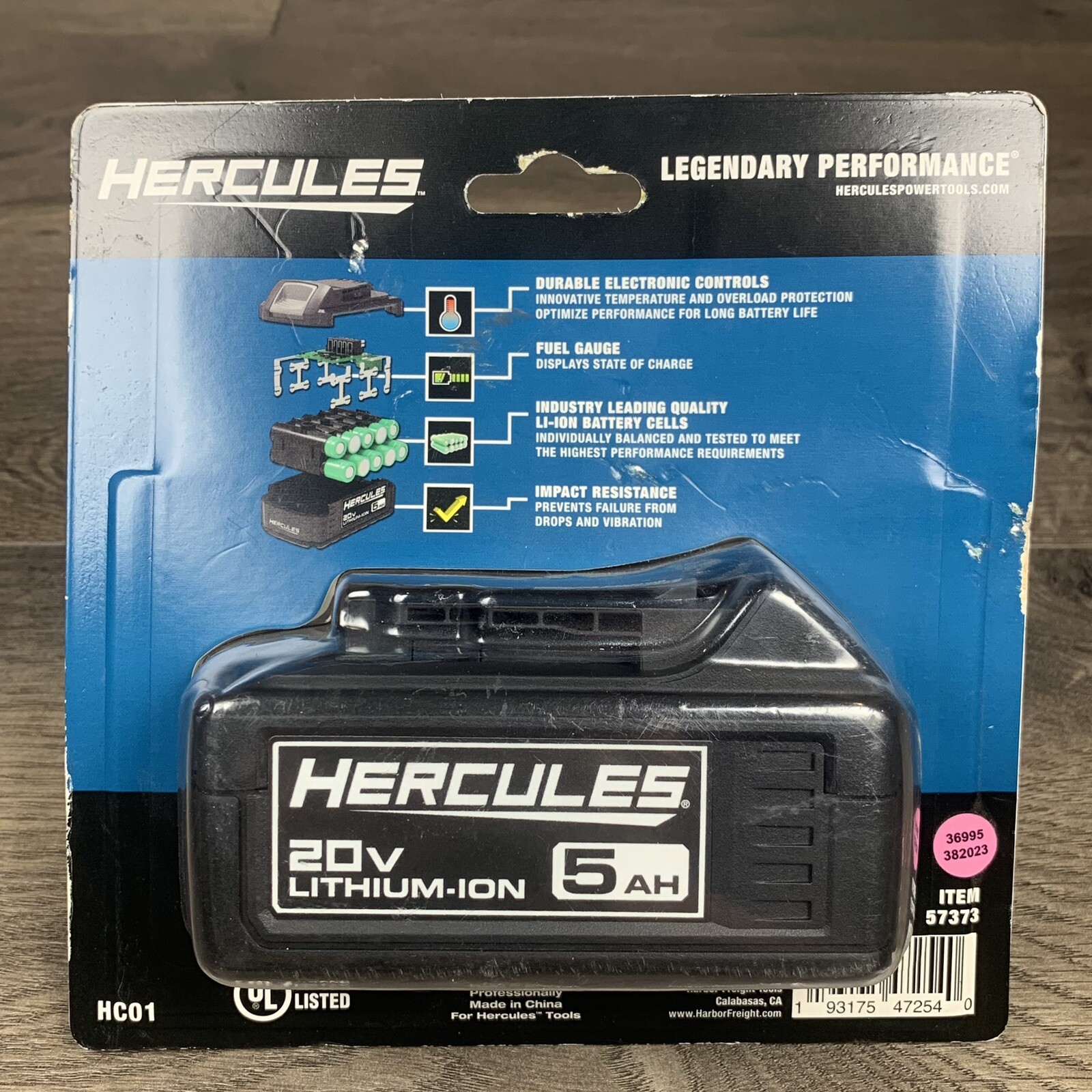 Hercules 20V Lithium-Ion 5.0Ah Battery Pack HC01 NEW(#17010) E2 for ...