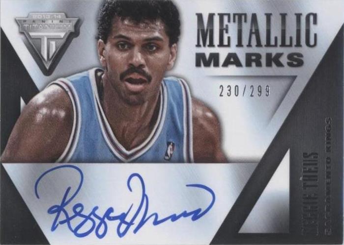 2013-14 Panini Titanium - Metallic Marks Autographs Reggie Theus #12 / ...