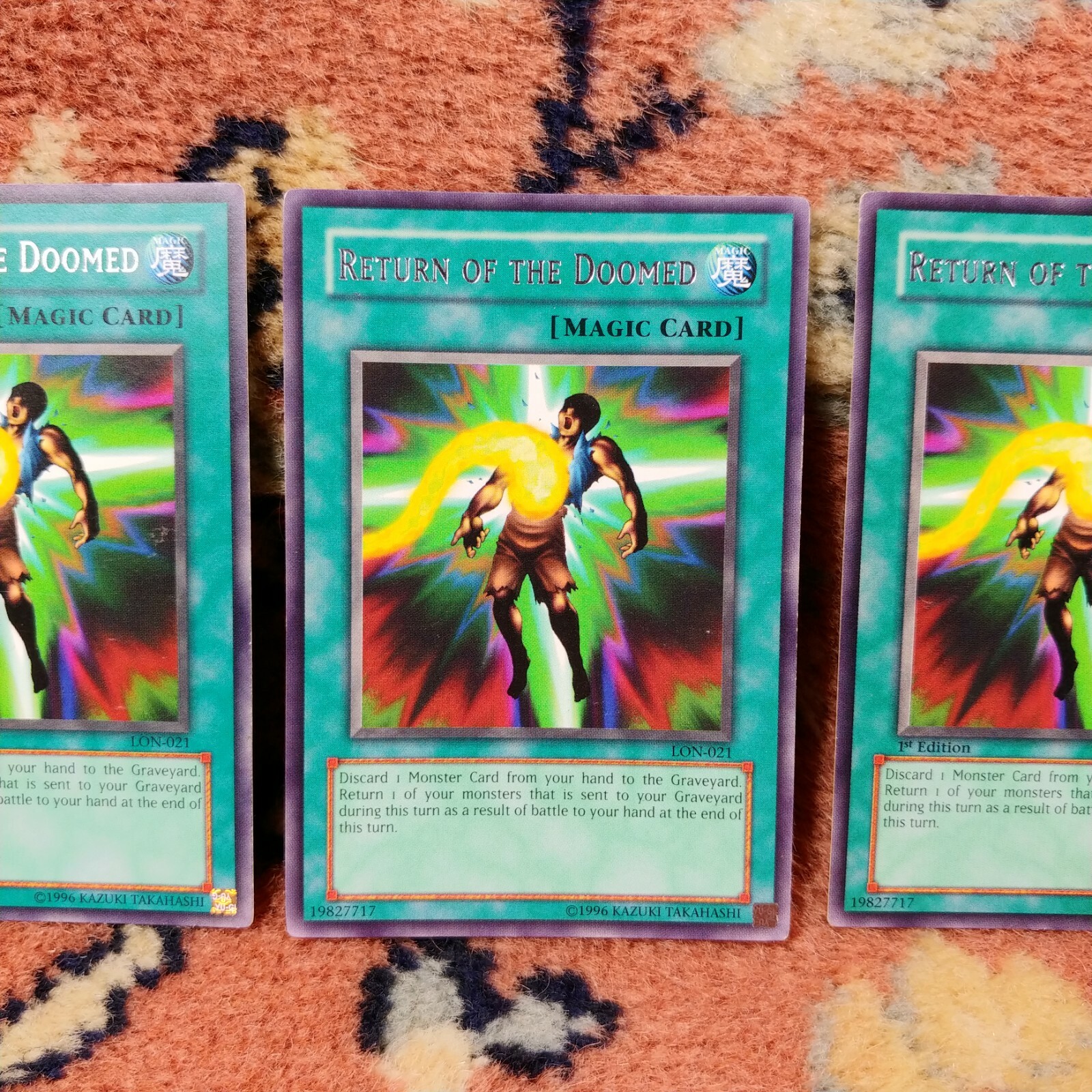 Yugioh 3X Return of the Doomed LON-021 2X 1st Ed 1X Unlim - Rare ...