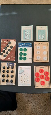 Vintage Lot of 57 Buttons on Cards -Prevue, Latest Style, LeChic ...