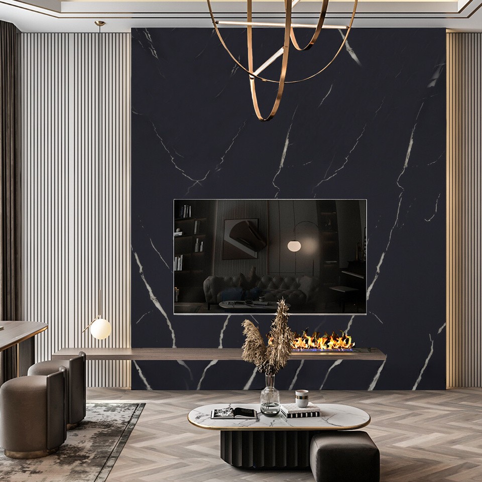 10pcs Self-Adhesive Grey Marble PVC Cladding Wall Panels for Bathroom ...