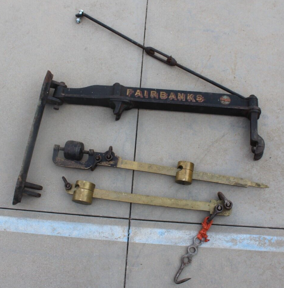 RARE VINTAGE Fairbanks Meat Scale Wall Hanging 600 lbs. Industrial RARE ...