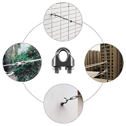 1/4 Inch Wire Rope Clamps Stainless Steel Rope Cable Clip Clamp ...