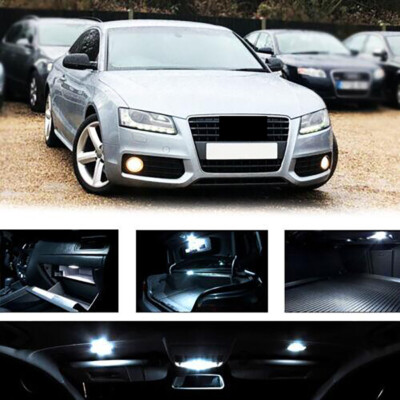 FOR A5 S5 Interior LED Bulb Kits XENON SUPER WHITE LED INTERIOR LIGHTS ...