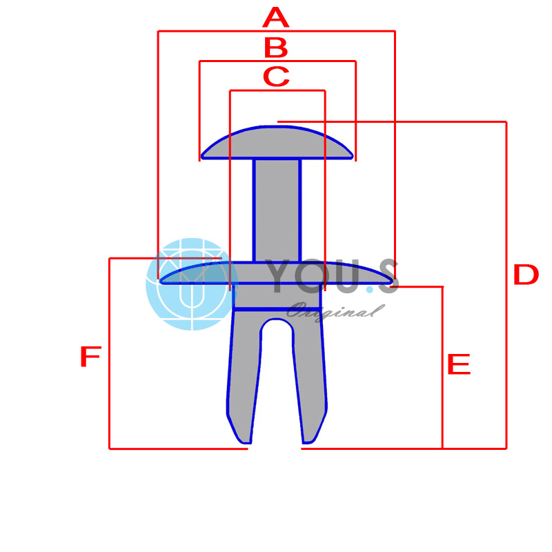 50 X You.S Bumper Expanding Rivet Mounting Clips for Mercedes-Benz ...