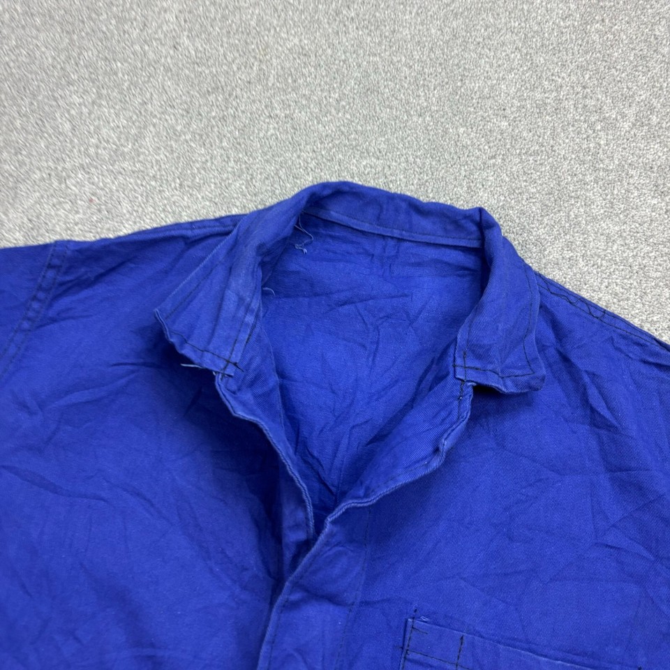 French Jacket Adult Small Blue VTG Workwear Chore Utility Canvas ...