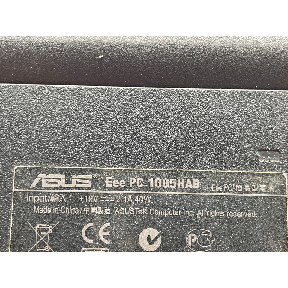 ASUS Eee PC 1005HAB Intel Atom Windows XP Mini Laptop Black Unit Only ...