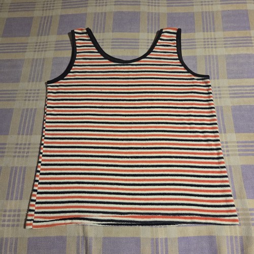 Vintage Terry Cloth Shirt 60s 70s Tank Top Summer Hippie Bohemian Peace ...