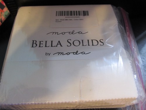 LOT OF 4 MODA CHARM PACKS WHITE FABRIC | eBay