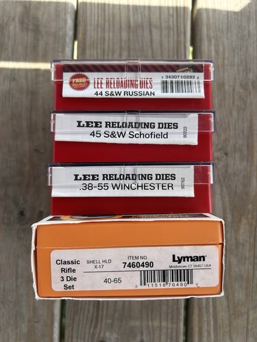 Rare Reloading Die Lot – 4 Sets. 40-65, 44 Russian, 45 Schofield, 38-55 ...