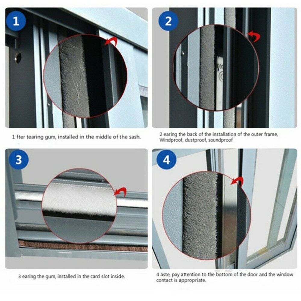 Rainproof Door and window seal Sealing Strip Self Adhesive Pile ...