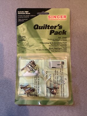 Singer Sewing Quilters Pack New 1/4”, Darning&Embroidery, Blind ...
