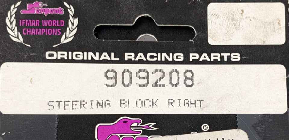 Serpent Racing 909208 Right Steering Block for Serpent Vector NT ...
