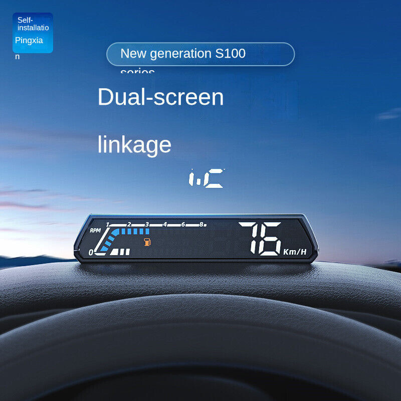 Head Up Display Car Accessories Dual Screen HUD Multifunction Onboard ...