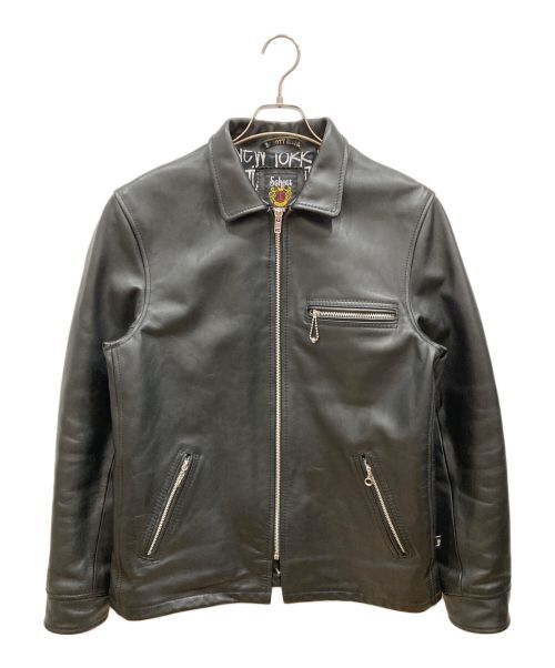 Schott x stussy Men's Leather Jacket Black Collab Lim… - Gem