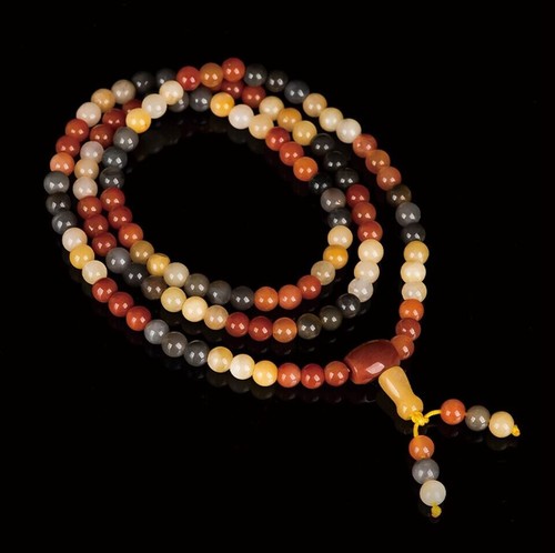 Certified Natural 6mm Grade A Multicolor Golden Silk Jade Round Beads ...