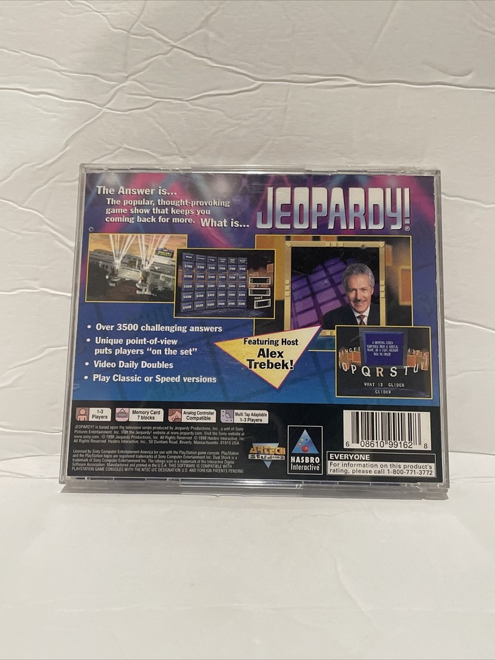 Jeopardy PS1 PlayStation 1 Game | Complete Tested Working 608610991628 ...