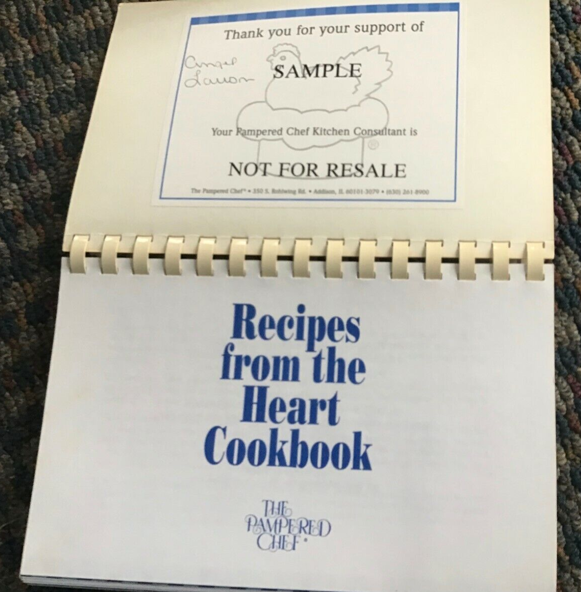 THE PAMPERED CHEF RECIPES FROM THE HEART COOKBOOK -214 PAGES OF RECIPES ...