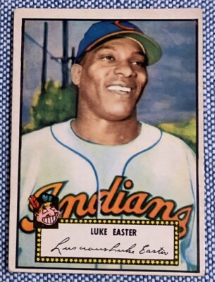 Luke EASTER 1952 Topps Baseball #24 Red Back VG Small Crease Cleveland ...