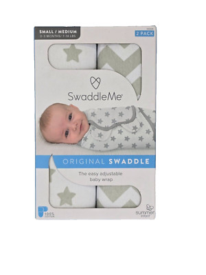 Swaddle Me Original Swaddle Adjustable Baby Wrap, 2-Pack Size Small ...