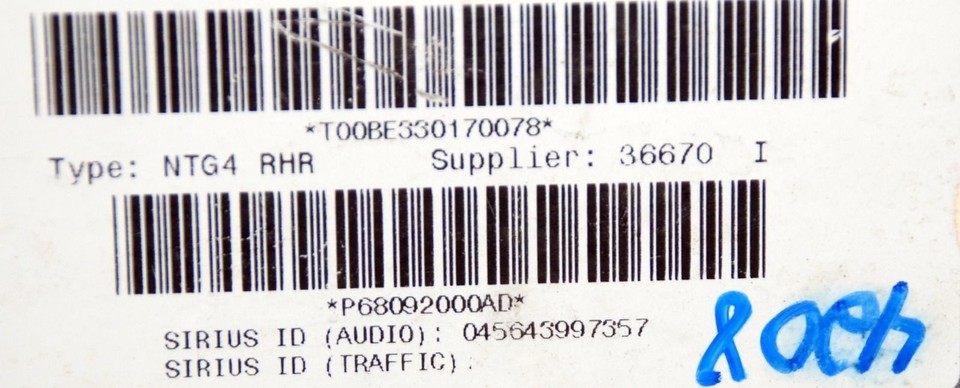 730N RHR MYGIG GPS Navigation CD Radio | Jeep Dodge Chrysler Caravan ...