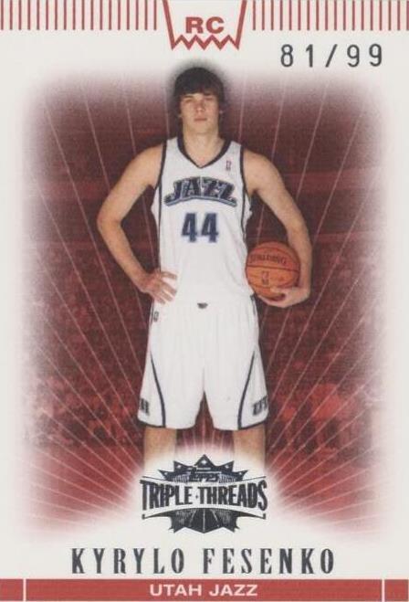 2007-08 Topps Triple Threads - Kyrylo Fesenko #113 /99 (RC) for sale ...