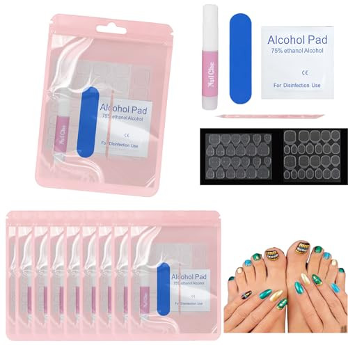 Press On Nails Kit Professional - 20 Sets Nail Prep Tools with Nail ...