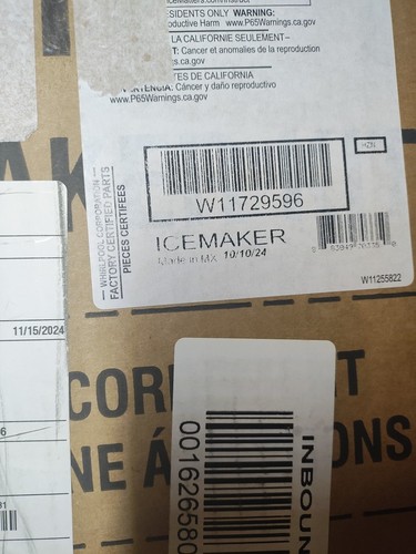 Whirlpool Ice Maker Assembly W11729596 Genuine OEM OB New | eBay