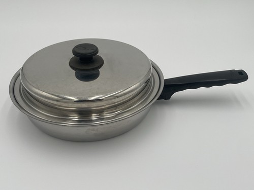 Lifetime Stainless Steel T304 9” Skillet Fry Pan Made in USA With Lid ...