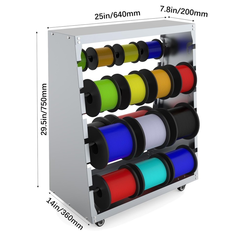 Wire Spool Rack,Electrical Wire Assortment with Wheel,Automotive Wiring ...