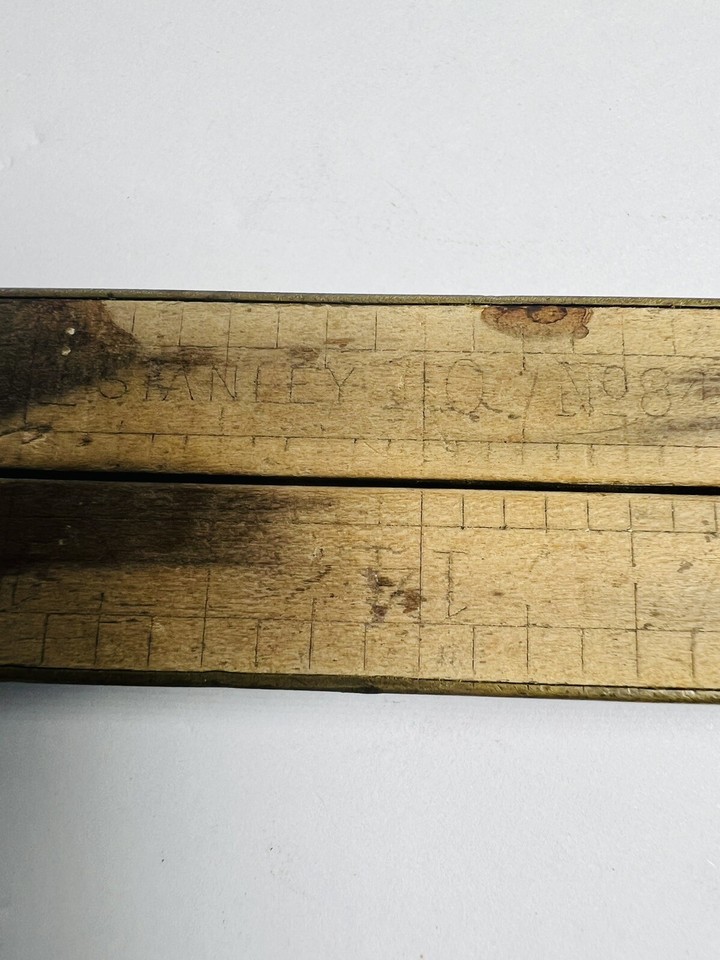 Stanley Rule & Level Co. Warranted No. 84 Boxwood Old Folding Meaure ...