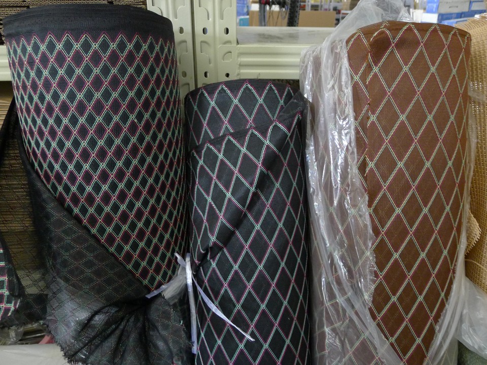 28''x20'' VOX Diamond Grill Cloth Fabric Black & Red/White/Green For ...