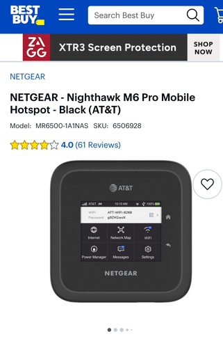 NETGEAR Nighthawk M6 Pro 5G Mobile Hotspot Router (MR6500) for sale ...