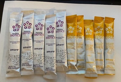 AMARE HAPPY JUICE PACK EDGE MANGO MENTABIOTICS SUGAR FREE 10 STICKS EXP ...